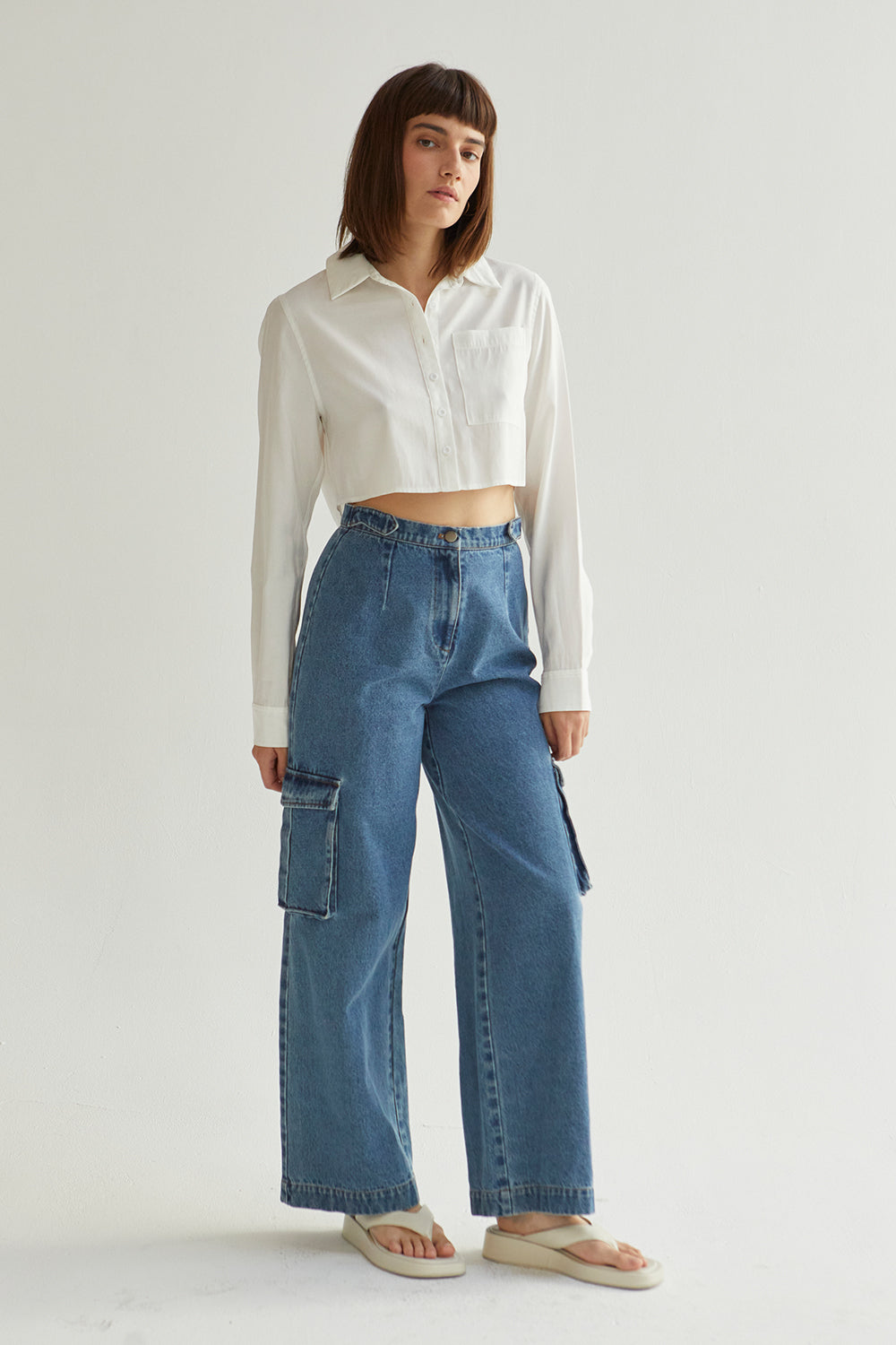 Mallory Denim Cargo Pants