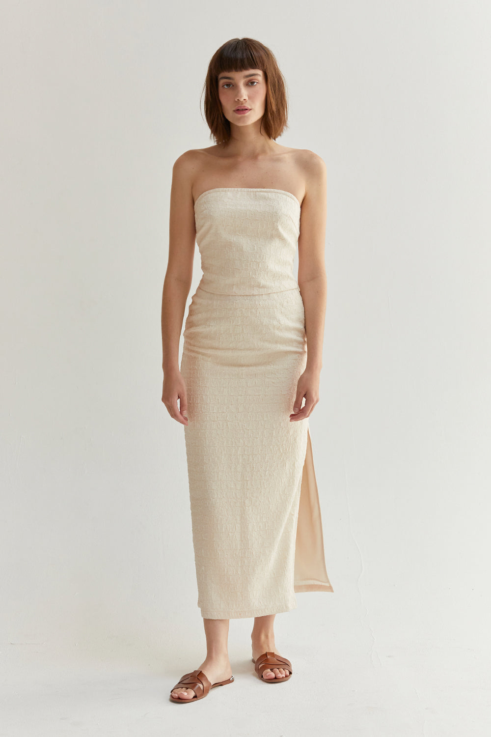 Delia Zipper Tube Top